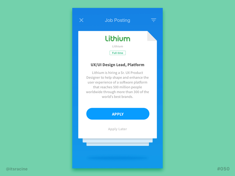 Job Listing Screen Freebie - Download Sketch Resource - Sketch Repo