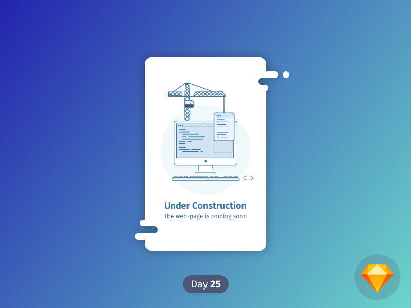 Under Construction Screen Freebie - Download Sketch Resource - Sketch Repo
