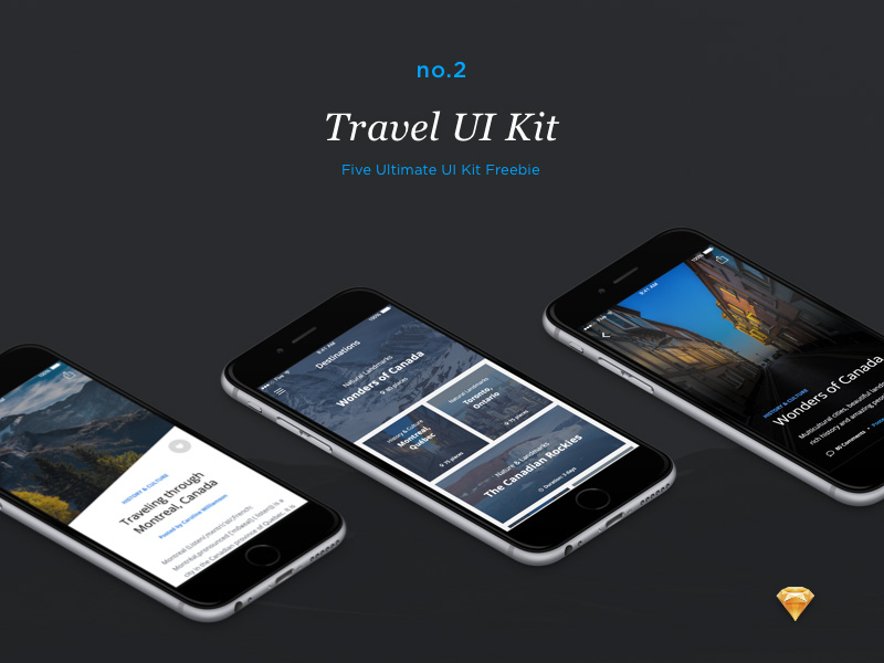 Travel UI Kit Freebie - Download Sketch Resource - Sketch Repo
