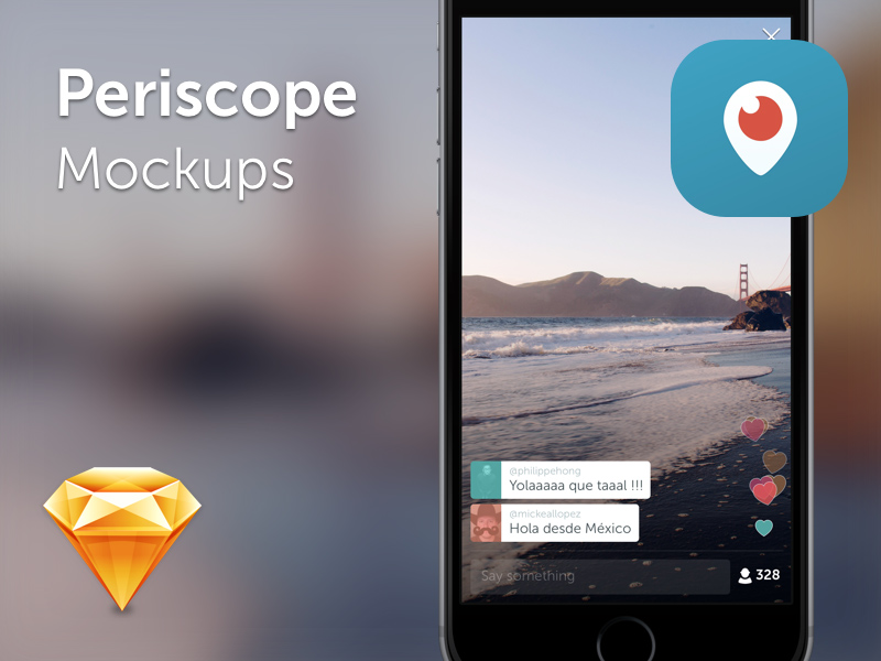Periscope Mockups Freebie - Download Sketch Resource - Sketch Repo