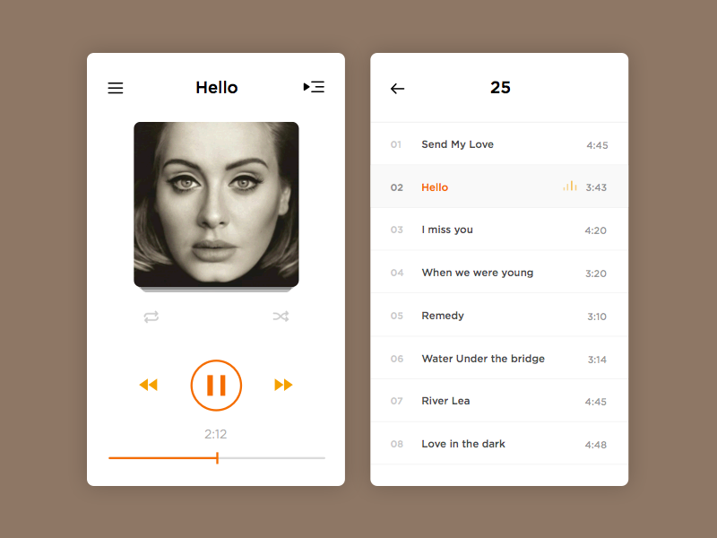 Music Player Freebie - Download Sketch Resource - Sketch Repo