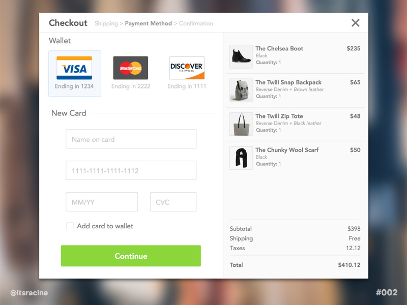 Credit Card Checkout Freebie - Download Sketch Resource - Sketch Repo