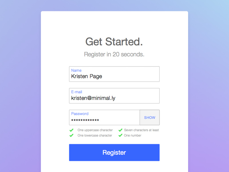 Sign Up / Registration Form Freebie - Download Sketch Resource - Sketch ...