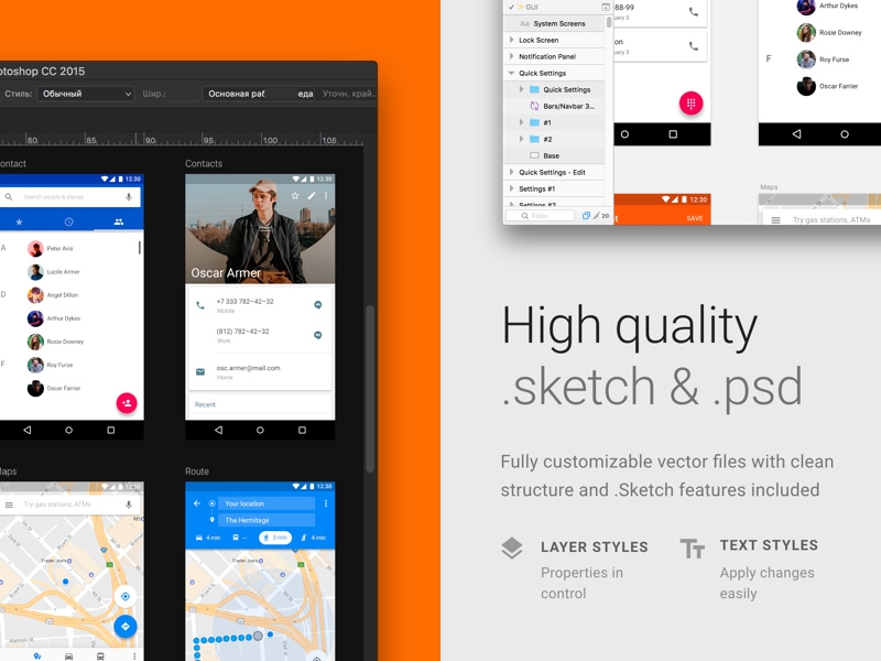 Android Nougat Free GUI for Sketch Freebie - Download Sketch Resource ...