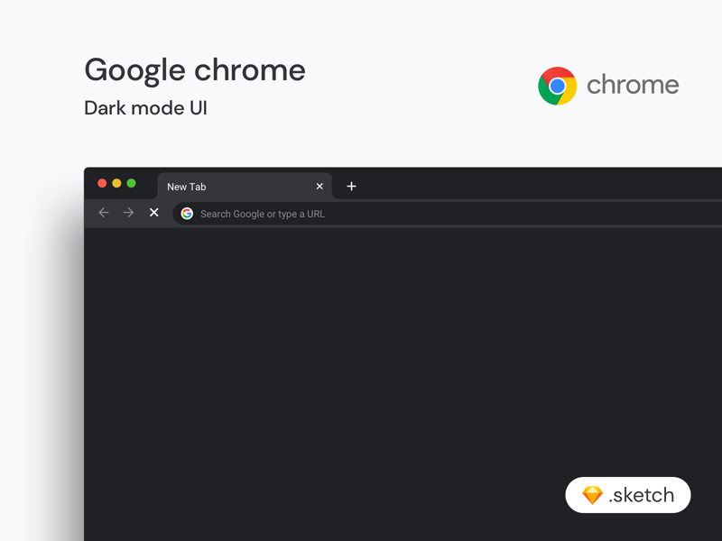 Chrome Dark Mode Mockup Freebie - Download Sketch Resource - Sketch Repo