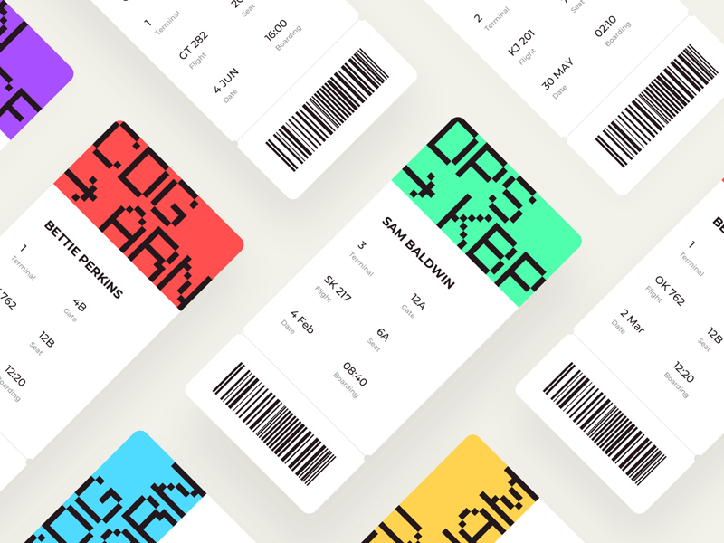 Boarding Pass Design Freebie - Download Sketch Resource - Sketch Repo