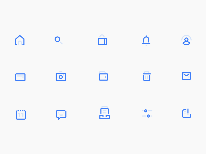 Blue Line Icons Freebie - Download Sketch Resource - Sketch Repo