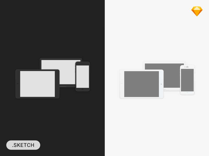 Apple Minimal Devices Freebie - Download Sketch Resource - Sketch Repo
