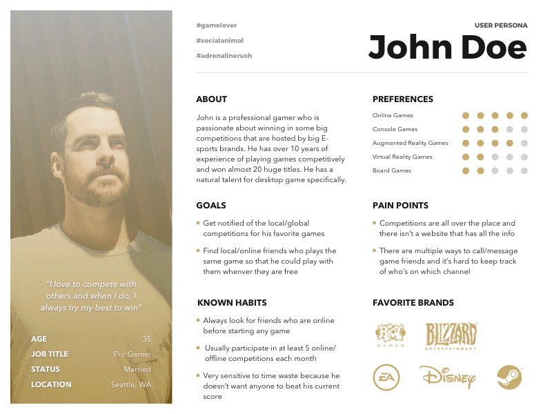 Pro Gamer Minimalist Template Freebie - Download Sketch Resource ...