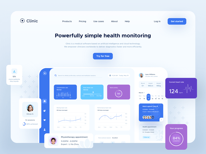 Health Clinic Dashboard UI Elements Freebie - Download Sketch Resource ...
