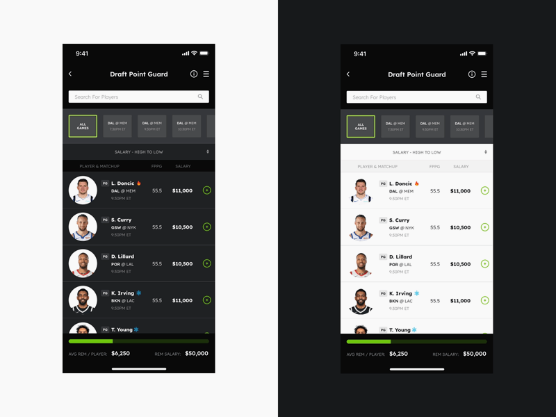 DraftKings App Redesign Concept Freebie - Download Sketch Resource ...