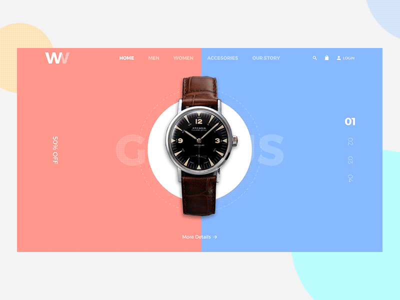Watch Shop Template Freebie - Download Sketch Resource - Sketch Repo