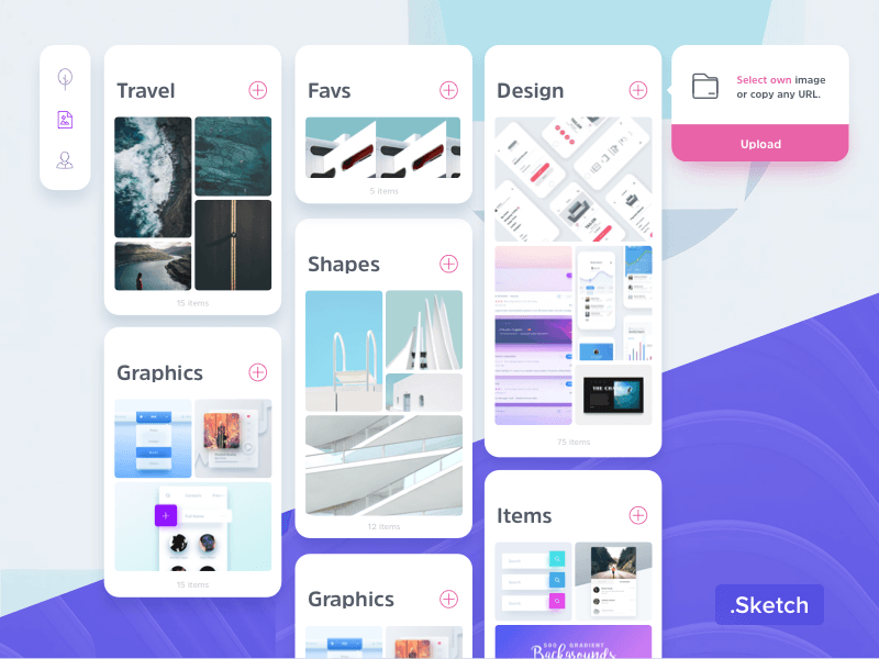 Pinboard Web UI Freebie - Download Sketch Resource - Sketch Repo