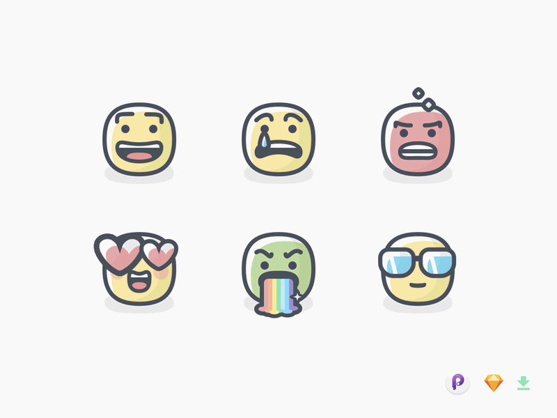 Freemojis - Sketch + Principle Freebie - Download Sketch Resource ...