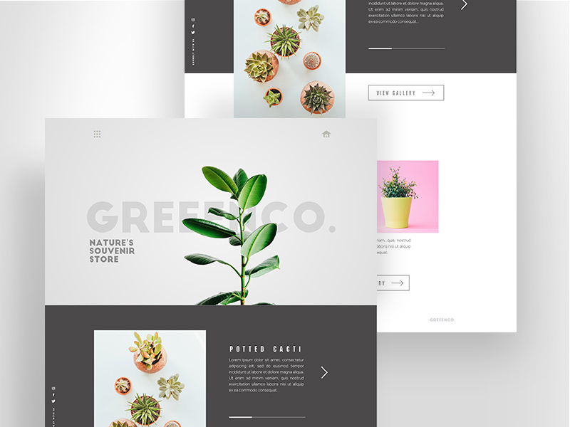 Plant Store Website Template Freebie - Download Sketch Resource ...