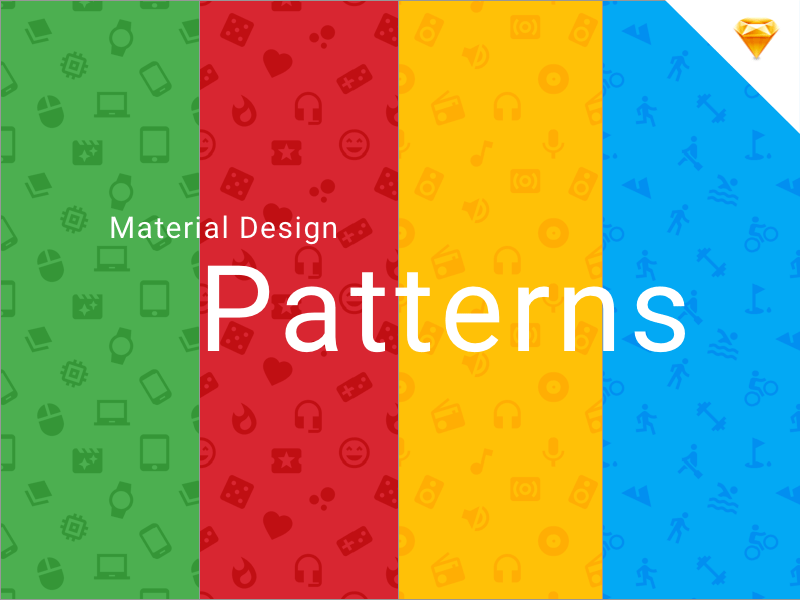 Material Design Icons Patterns Freebie - Download Sketch Resource ...