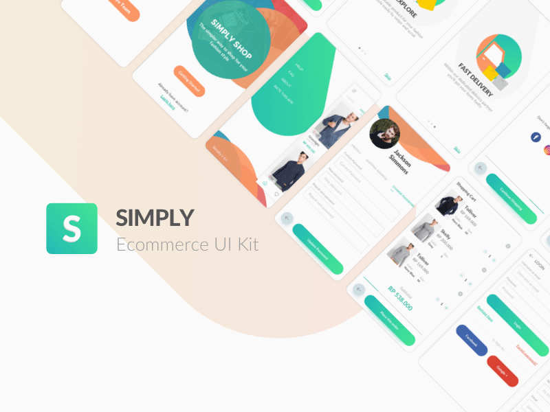 Simply Ecommerce UI Kit Freebie - Download Sketch Resource - Sketch Repo