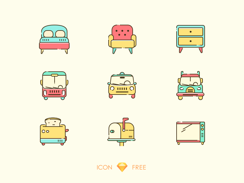 Detailed Icons Set Freebie - Download Sketch Resource - Sketch Repo
