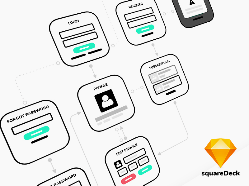 squareDeck - Square Cards Kit for Sketch Freebie - Download Sketch ...