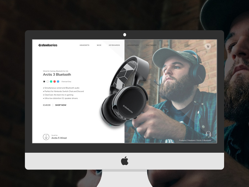 Steelseries Website Concept Freebie - Download Sketch Resource - Sketch ...