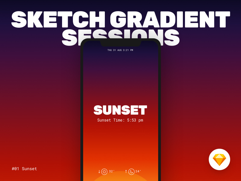 Sketch Gradient Session - Sunset Freebie - Download Sketch Resource ...