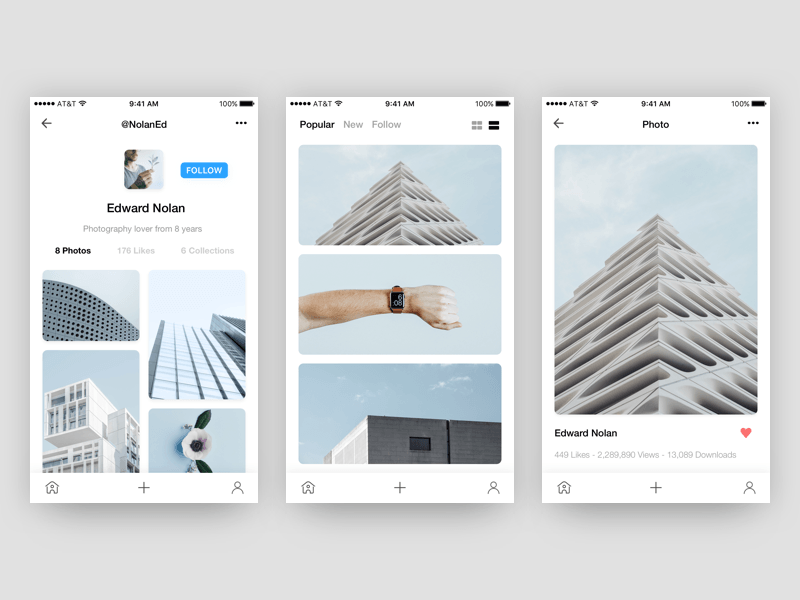 Unsplash - Photo App Concept Freebie - Download Sketch Resource ...