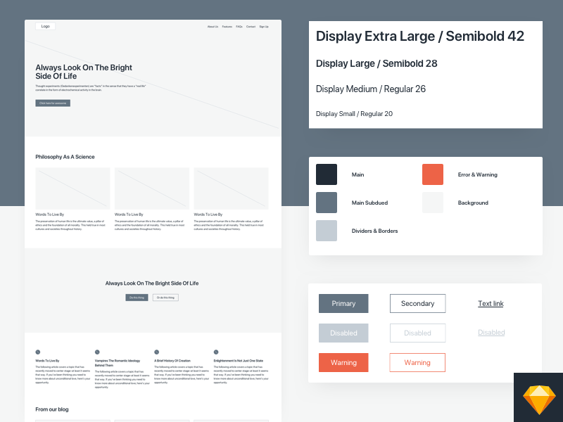 Wireframe Kit II Freebie - Download Sketch Resource - Sketch Repo