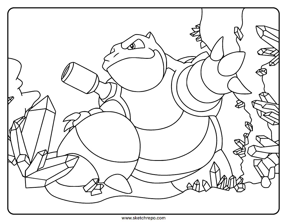 Blastoise Coloring Pages – Sketch Repo